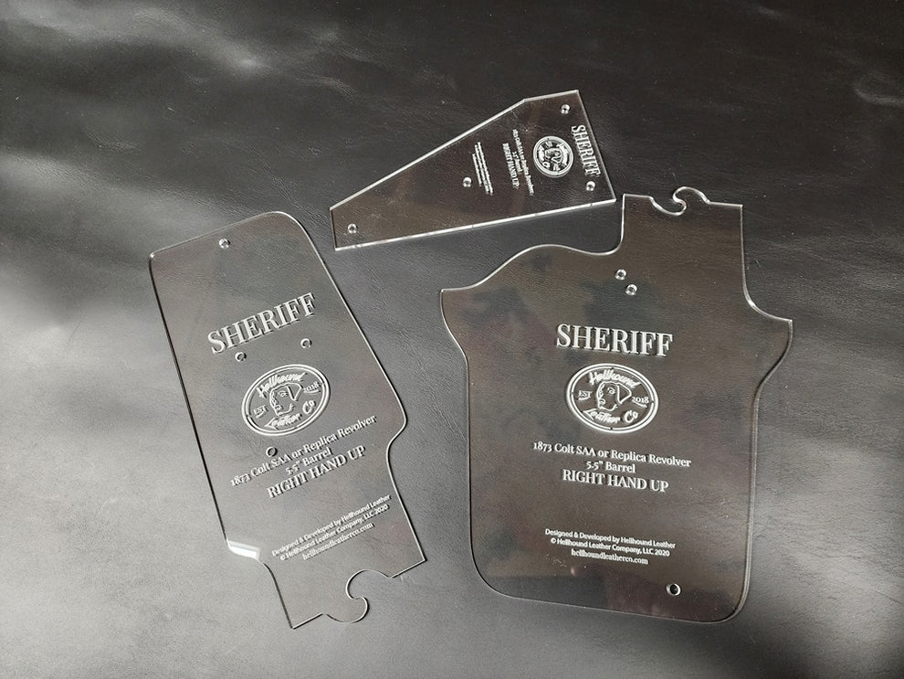 Acrylic Holster Template | Leathercraft Pattern for Western Holsters ...