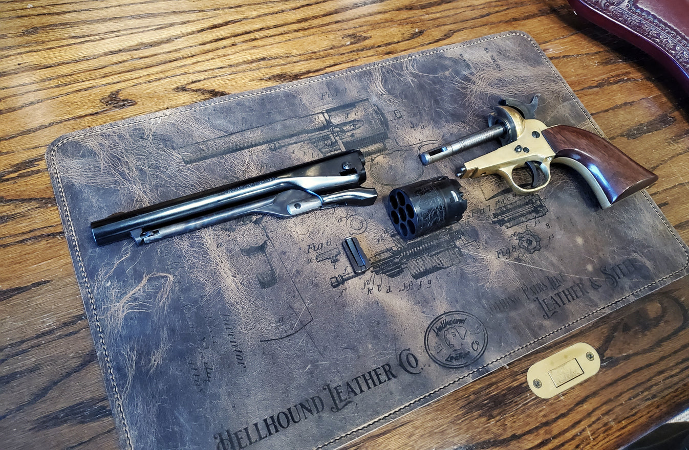 LEATHER GUN CLEANING MAT – Hellhound Leather Co