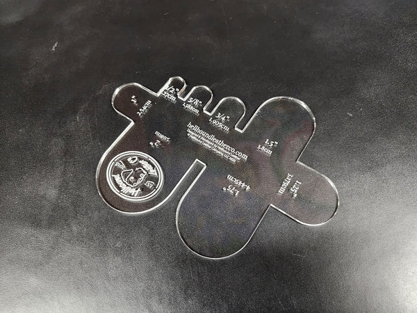 Acrylic Strap End Teplates | Leathercraft Pattern for Belts – Hellhound ...