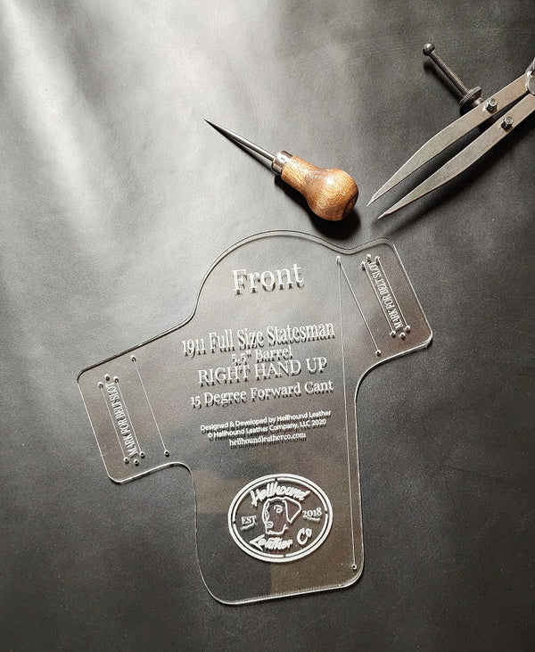 Acrylic 1911 Holster Template | Leathercraft Pattern for Holsters ...