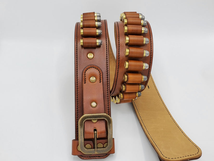 GUNFIGHTER CARTRIDGE BELT - WESTERN GUN BELT – Hellhound Leather Co