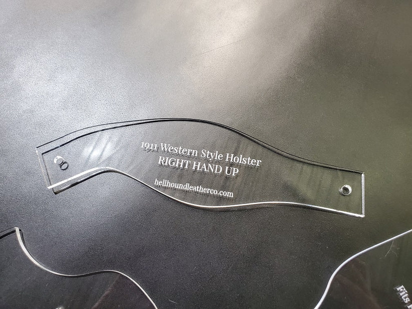 Acrylic 1911 Holster Template | Leathercraft Pattern for Western ...
